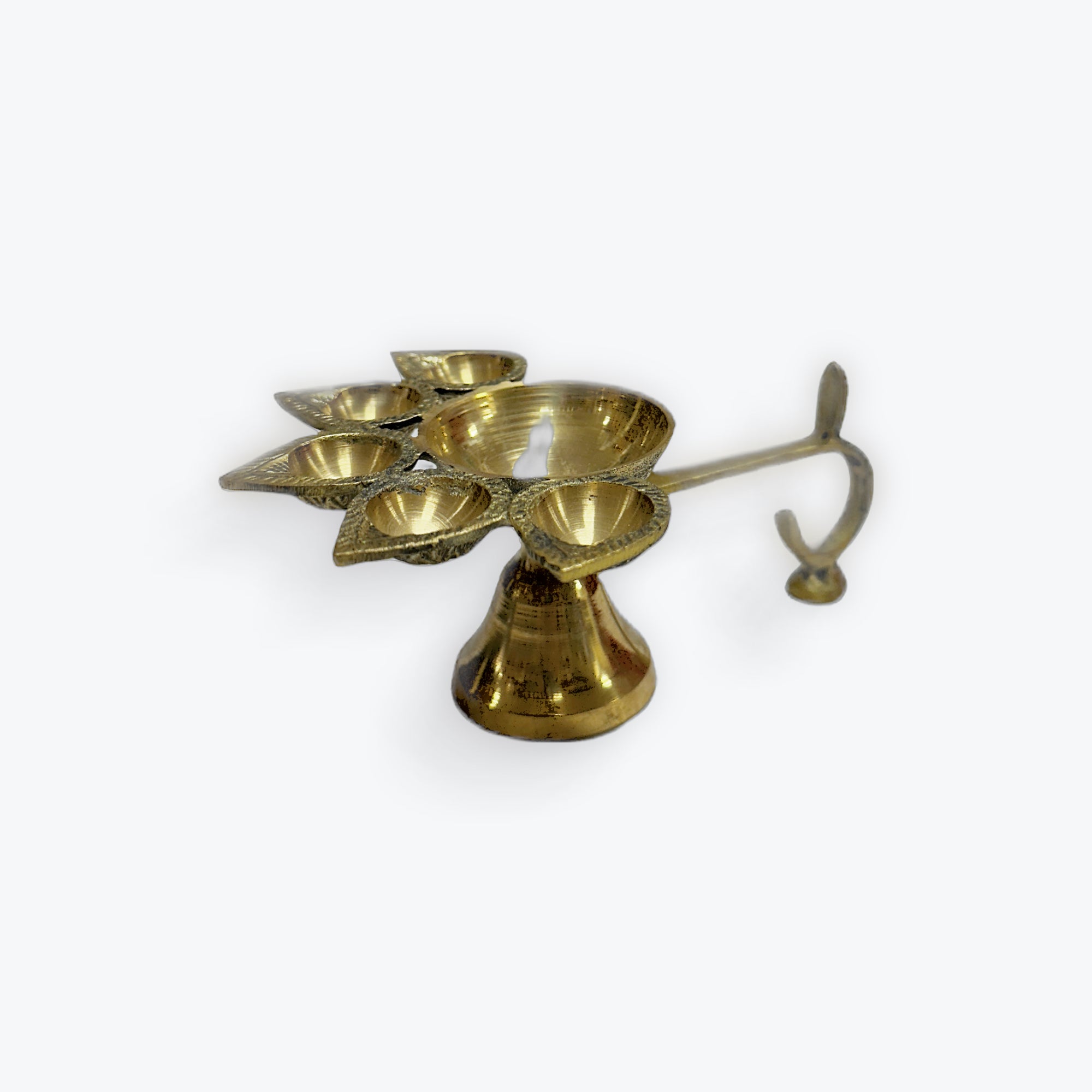 Brass Arati Stand Panchmukhe | Coburg Pasal